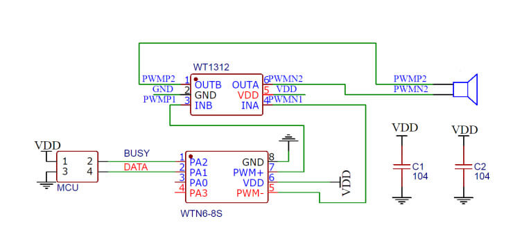 WTN6096-8S - WayTronic Sound Chip