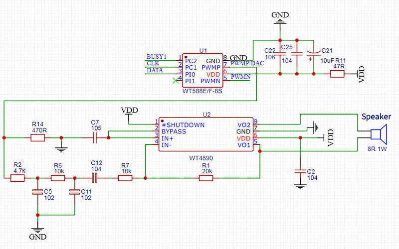 WT588F02B-8S - WayTronic Sound Chip